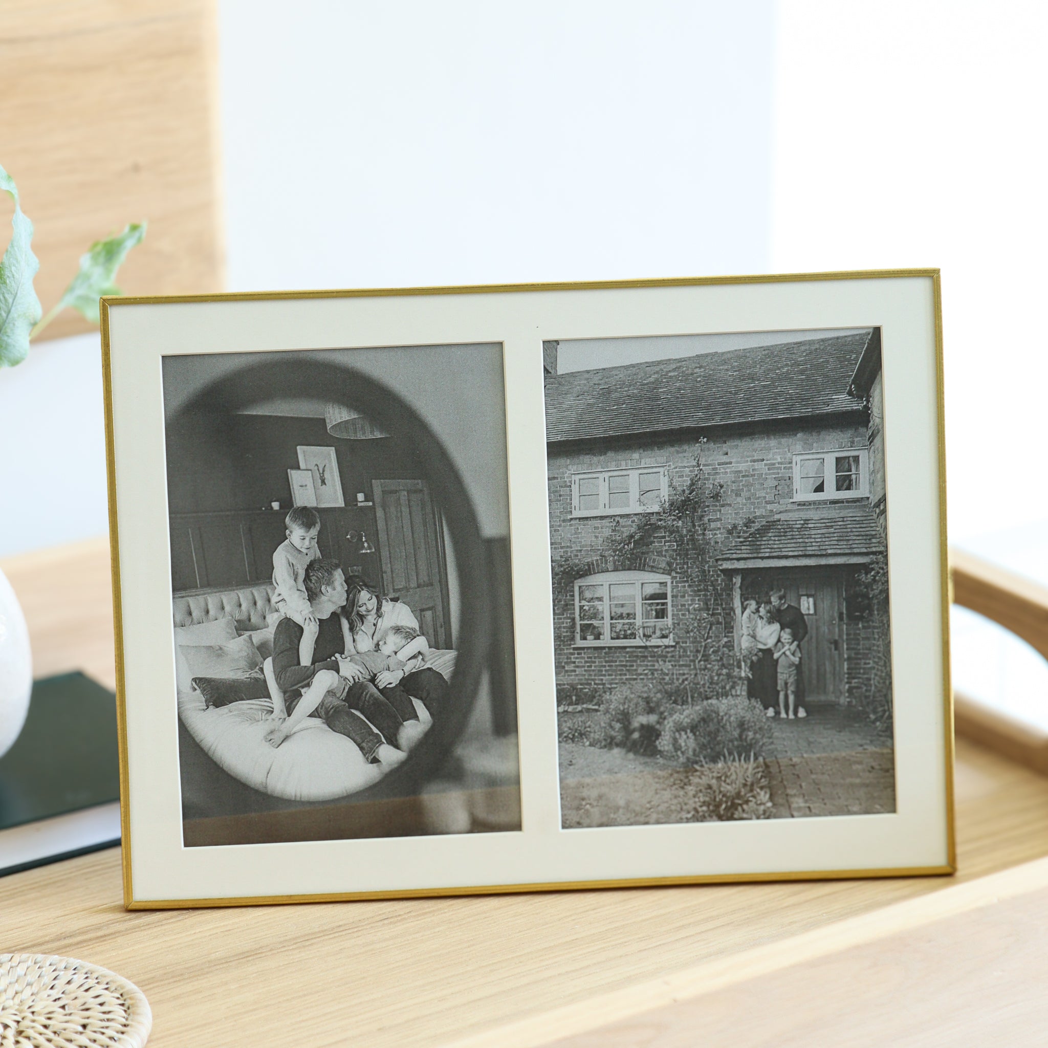 Double Aperture Brass Fine Photo Frame 5x7" - Marquis & Dawe