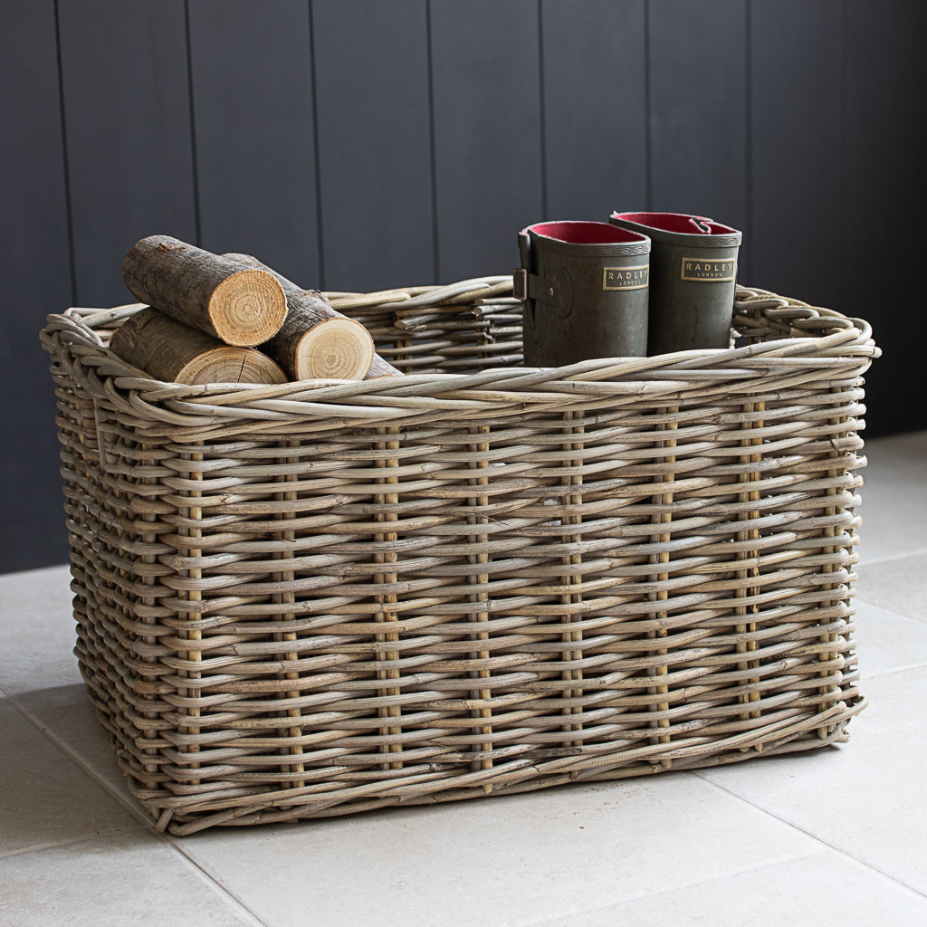 Extra Large Deep Rattan Rectangular Basket - Marquis and Dawe – Marquis ...