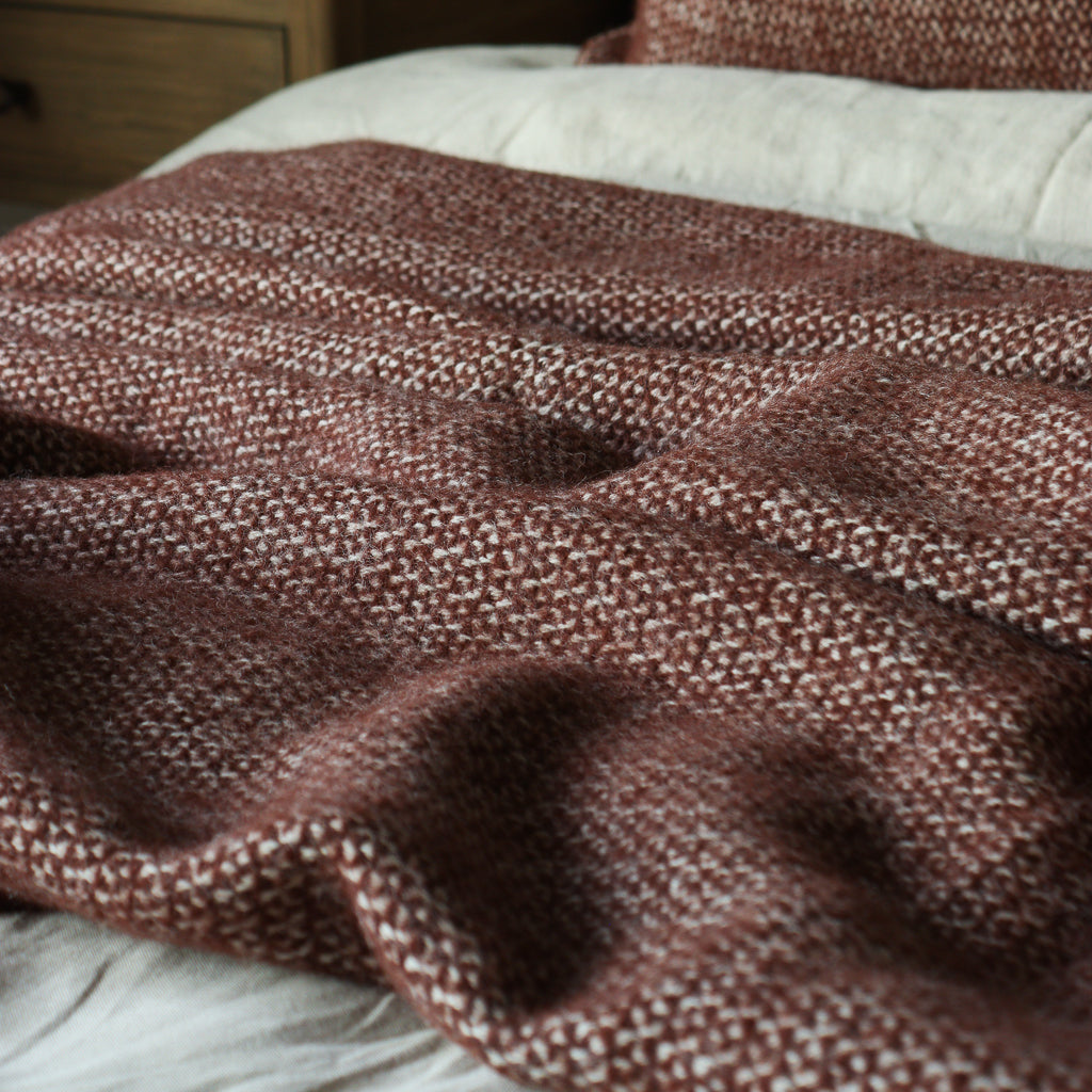 Extra Large Fig Woven Wool Throw - Marquis & Dawe