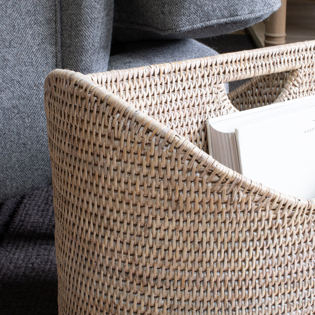Marbury Rattan Magazine Basket - Marquis & Dawe