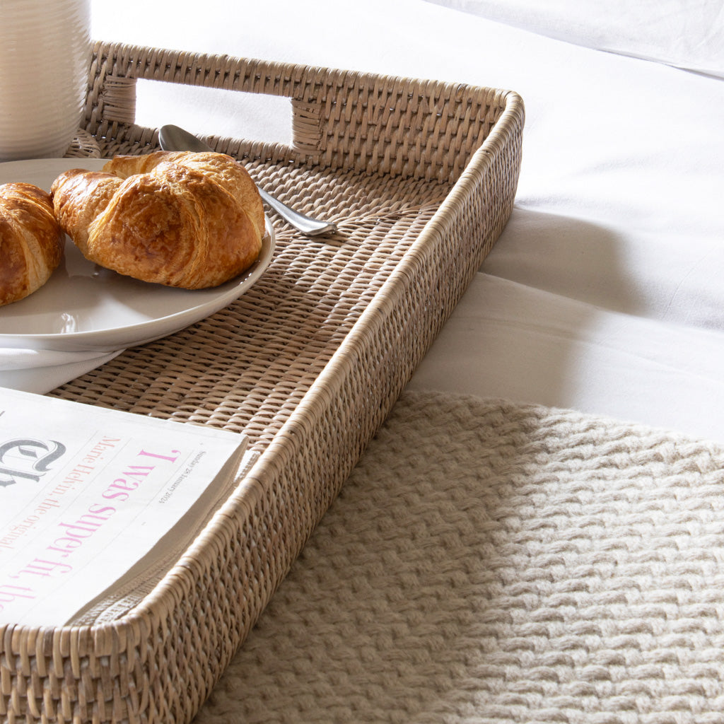 Marbury Rattan Ottoman Tray - Marquis & Dawe