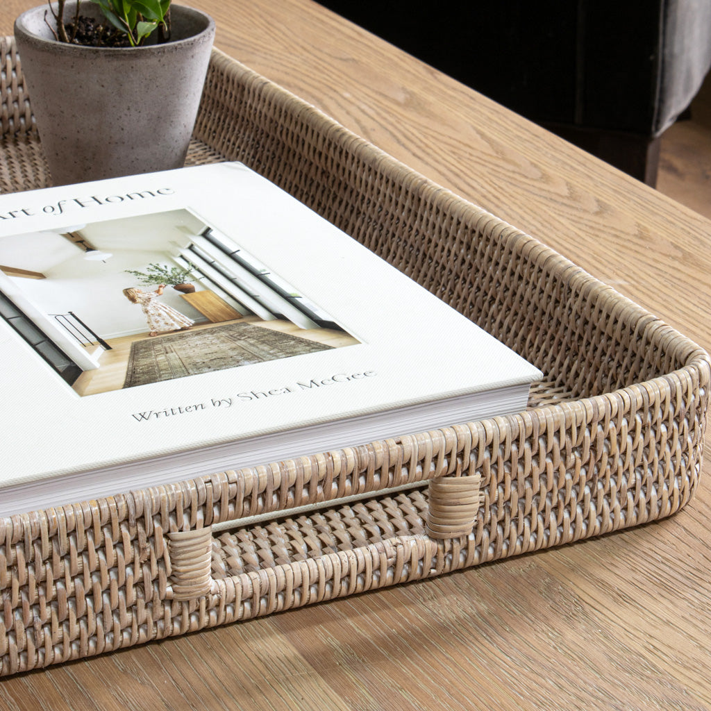 Marbury Rattan Ottoman Tray - Marquis & Dawe