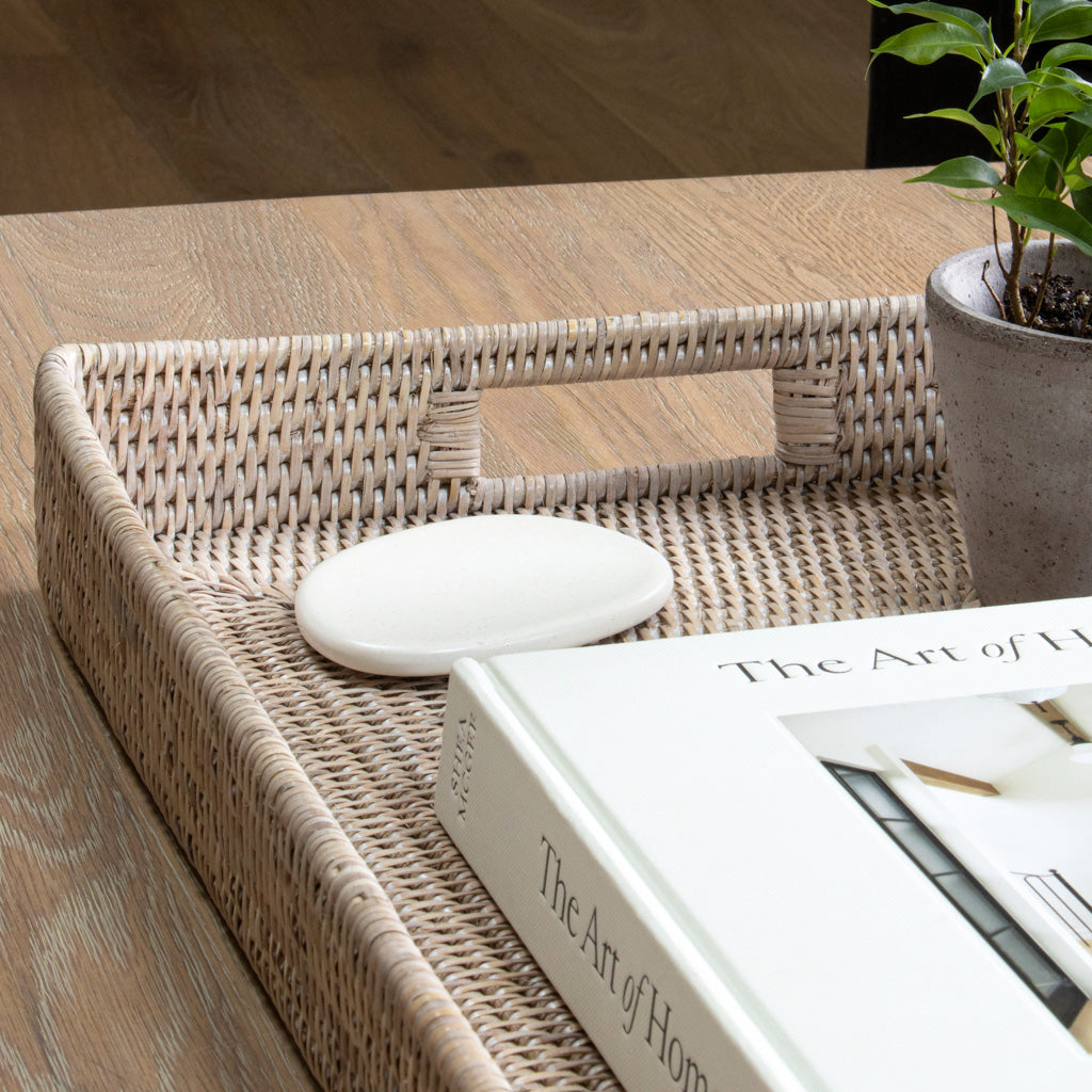 Marbury Rattan Ottoman Tray - Marquis & Dawe