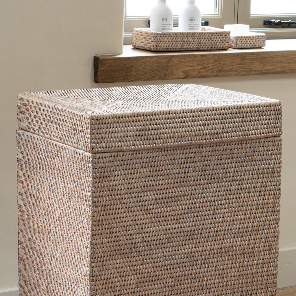 Marbury Rectangular Rattan Laundry Basket - Marquis & Dawe