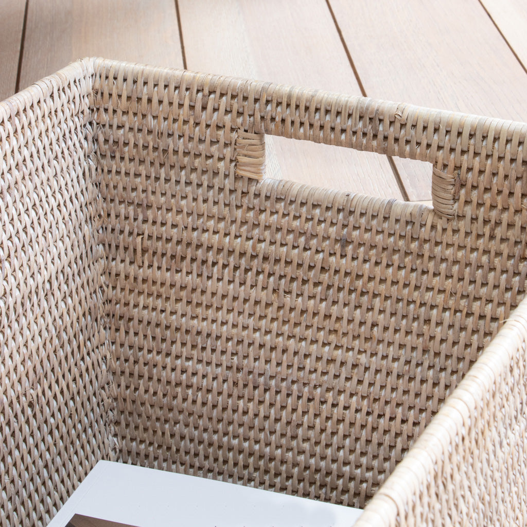 Marbury Rectangle Rattan Storage Basket - Marquis & Dawe