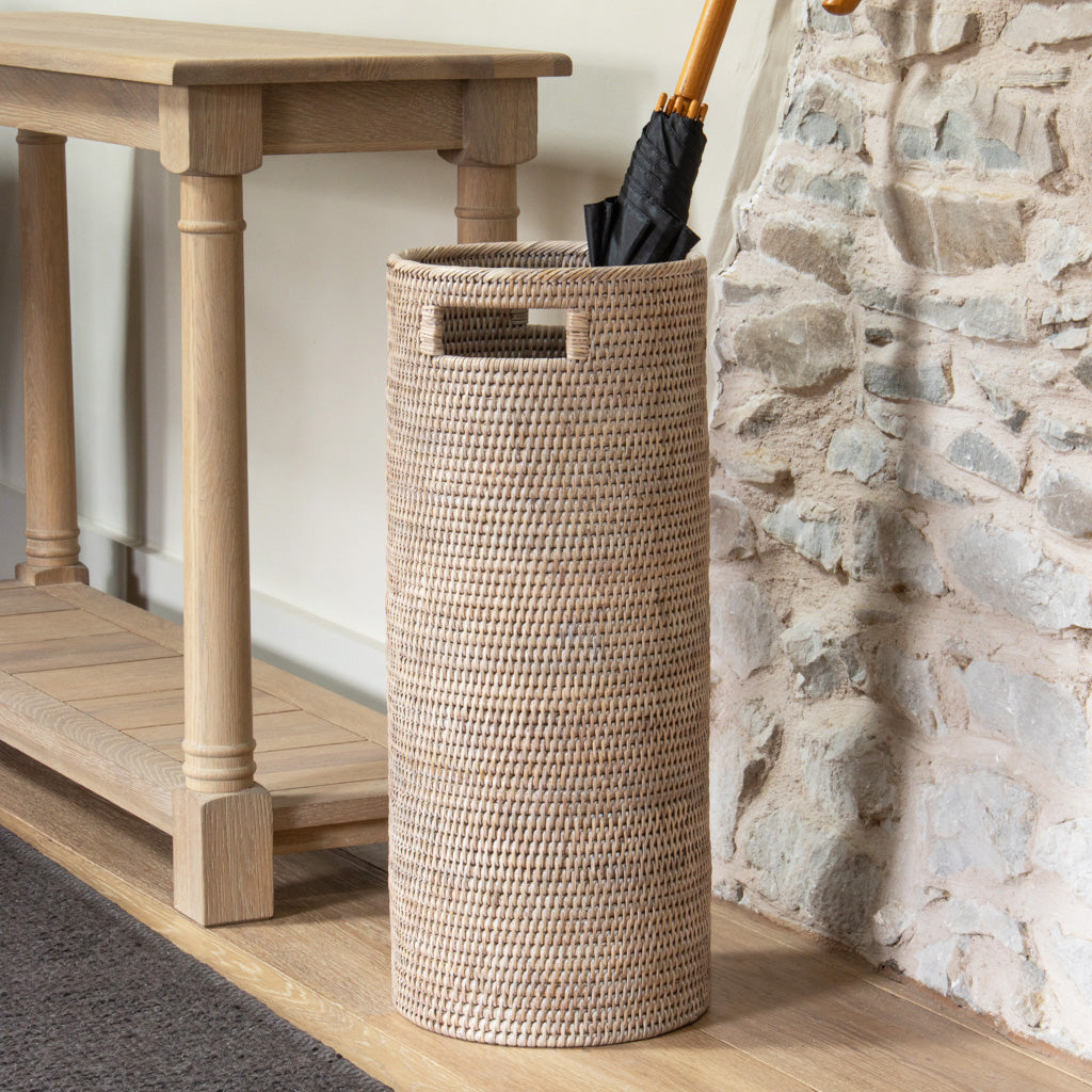 Marbury Round Rattan Umbrella Basket - Marquis & Dawe