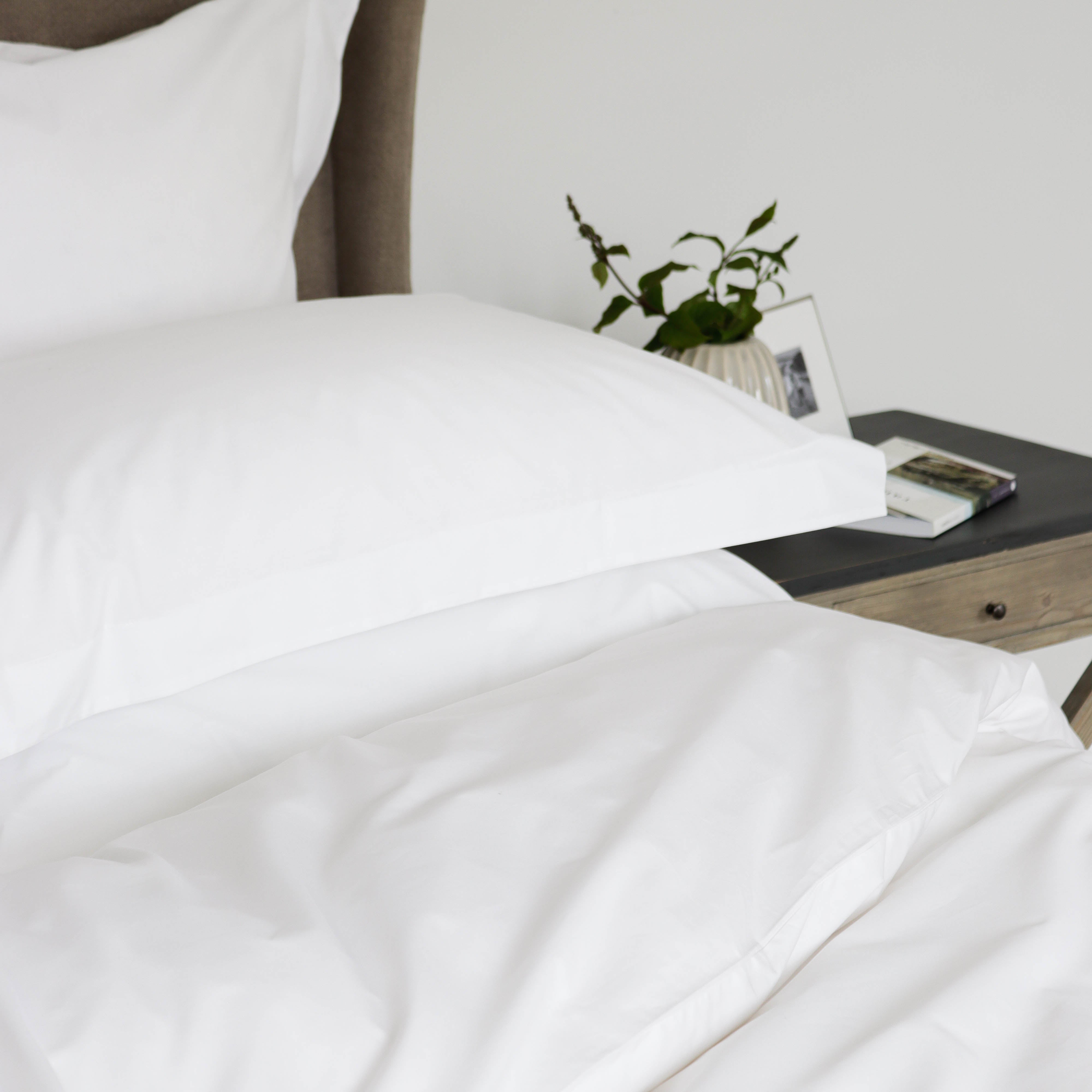White Organic Cotton Duvet Cover - Marquis & Dawe