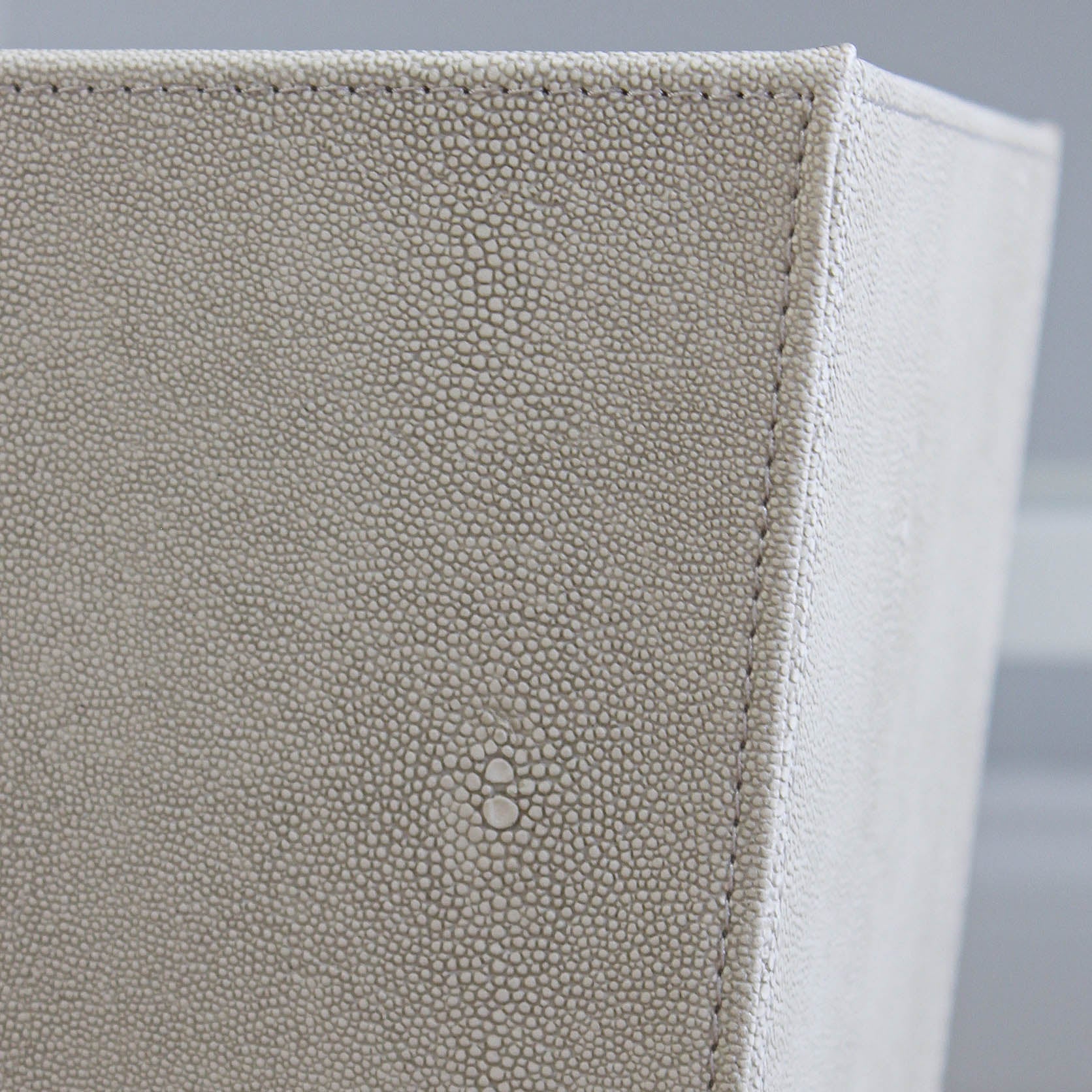 Faux Ivory Shagreen Wastepaper Bin | Marquis & Dawe