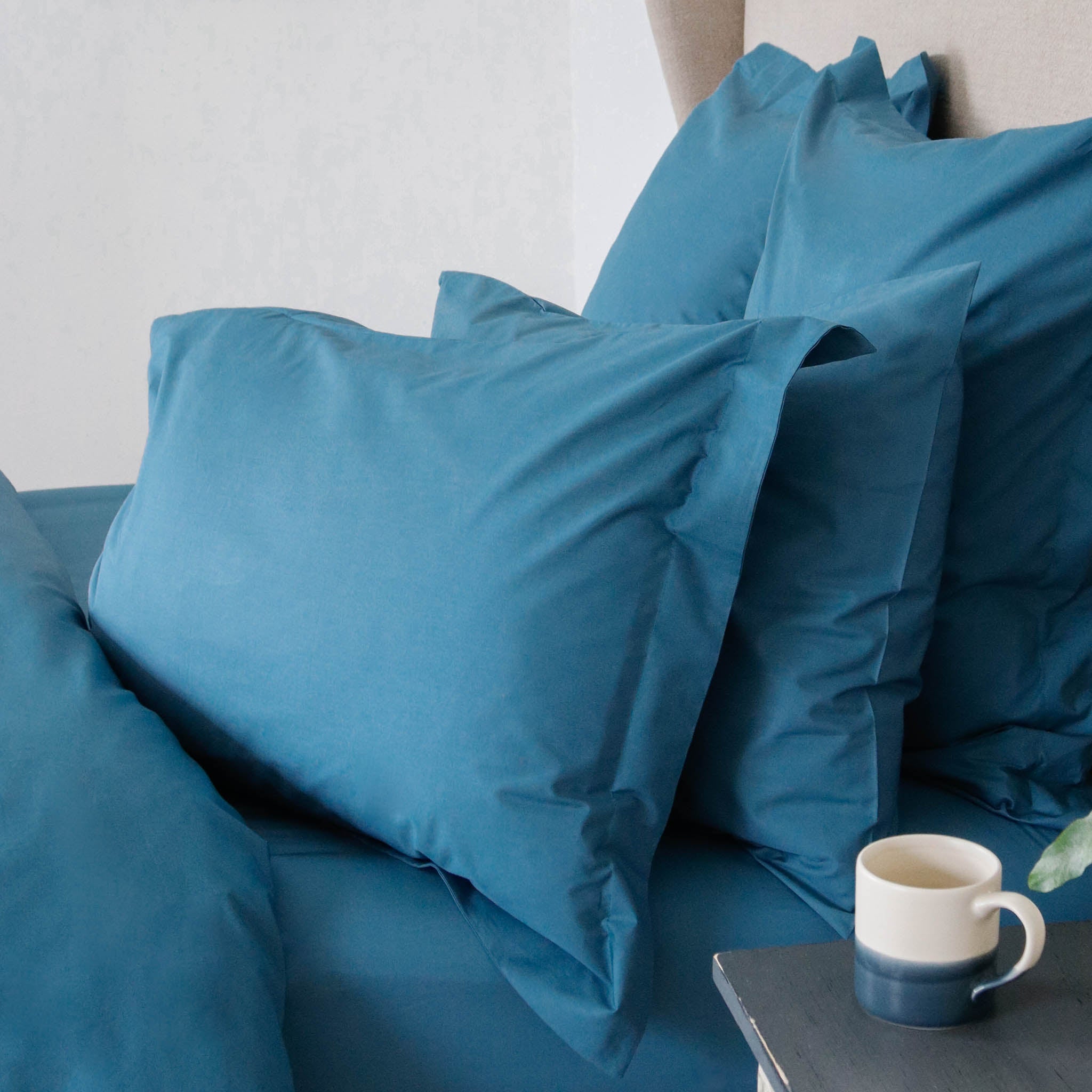 Deep Teal Organic Cotton Duvet Cover - Marquis & Dawe