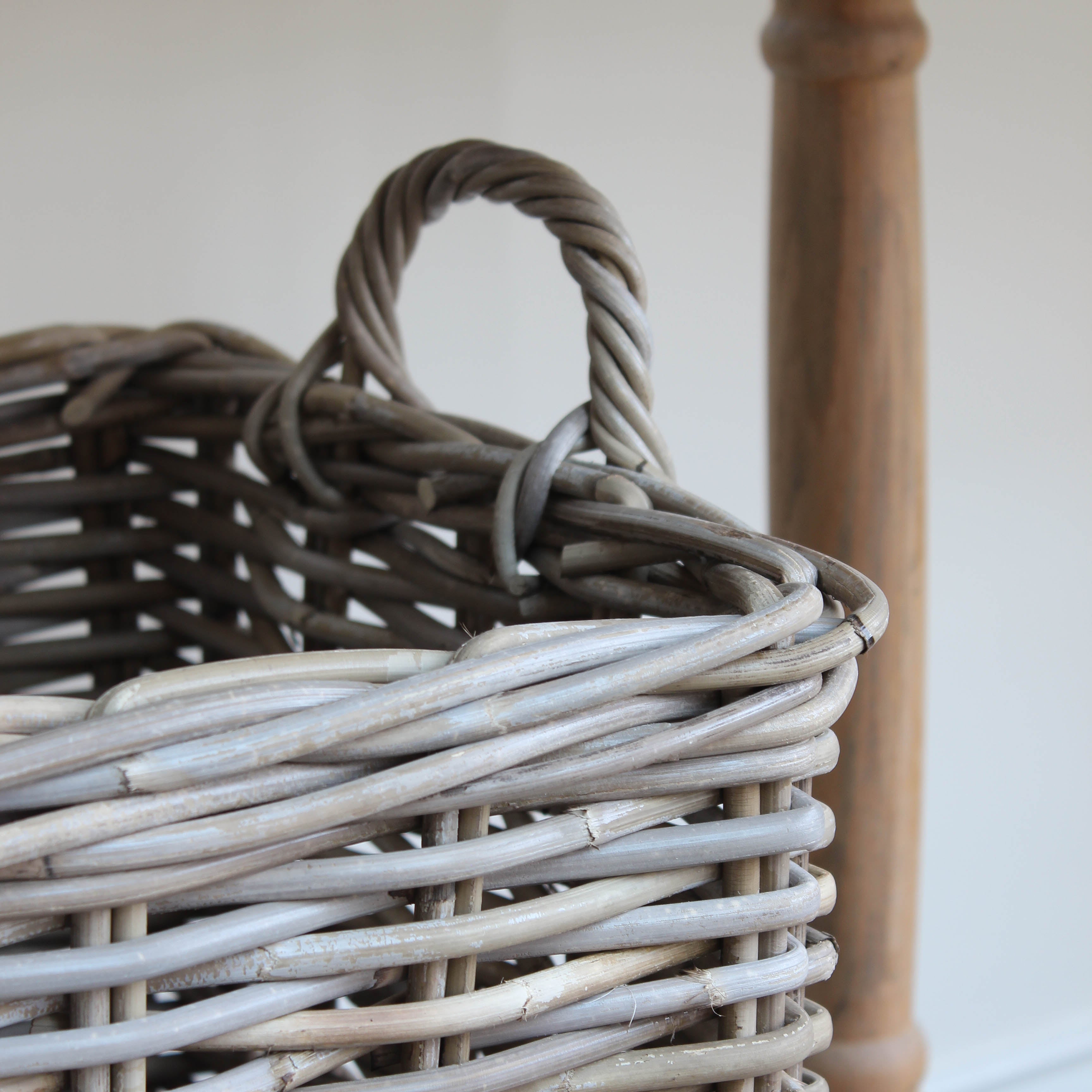 Square Rattan Basket With Handles | Marquis & Dawe